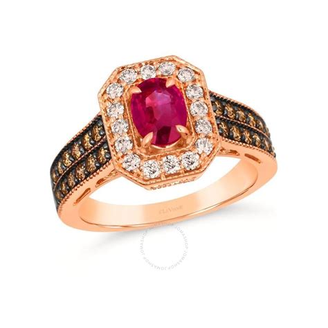 Le Vian Ladies Passion Ruby Collection Rings Set In 14k Strawberry Gold