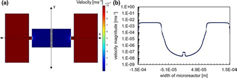 A Distribution Map Of The Velocity Magnitude At Steady State And B