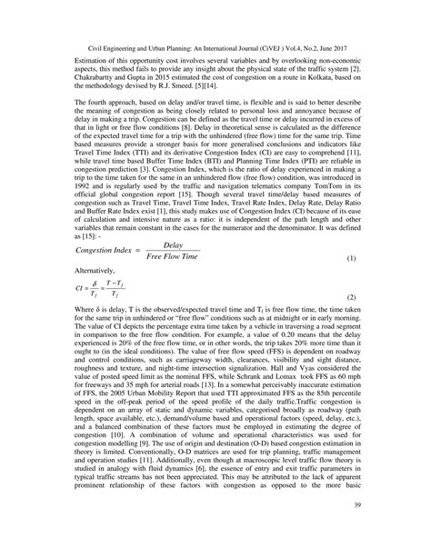 Intelligent Transportation System Based Traffic Congestion Modeling For
