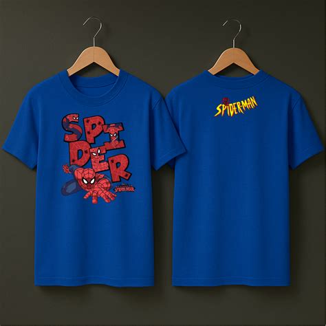 Camiseta Casual Infantil Juvenil Homem Aranha Estampa Desenho