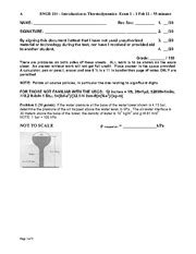 Engr210practice1 1 A ENGR 210 Introduction To Thermodynamics Exam 1 1