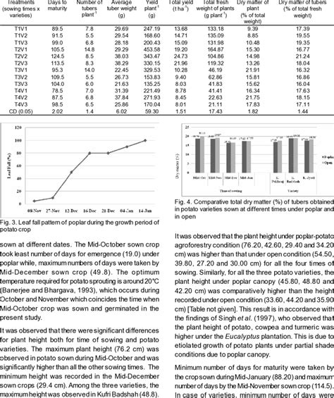 Interaction Effect Of Four Sowing Times And Three Potato Varieties On
