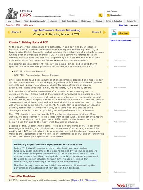 Chapter 2 Building Blocks Of Tcp High Performance Browser Networking Pdf Network