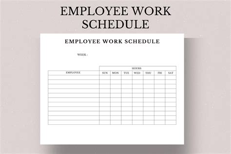 Employee Work Schedule Pdf Employee Work Log Sheet Clock In And Out