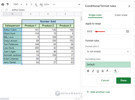 Conditional Formatting Based On Another Cell In Google Sheets OfficeWheel