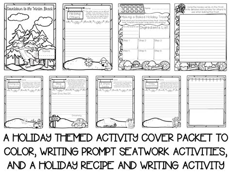 Pre Winter Break Activities Mad Libs Games Math Skit Writing