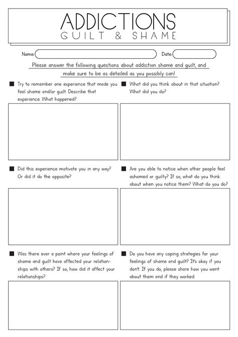 Free Therapy Worksheet For Addiction Recovery Artofit