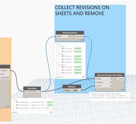 Removing Revisions From Multiple Sheets Revit Dynamo