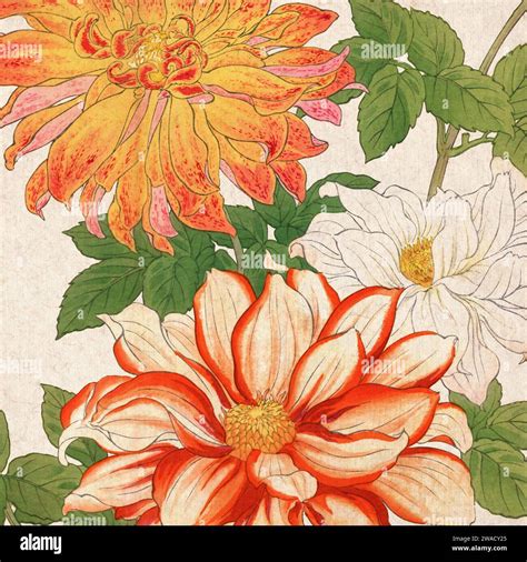 Digital Floral Design Featuring A Lively Color Palette On Textured