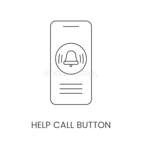 In App Help Button Linear Vector Icon Stock Vector Illustration Of Linear Outline 251528379