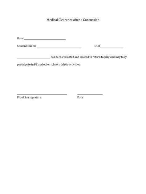 Medical Clearance After A Concussion Docx Fill Out And Sign Online Dochub