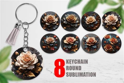 Keychain Dark Rose Flower Graphic By Artnoy · Creative Fabrica