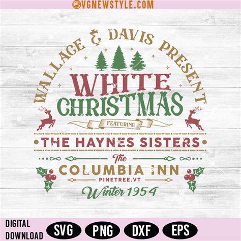 White Christmas Movie 1954 Svg Png Classic Holiday Movie Design