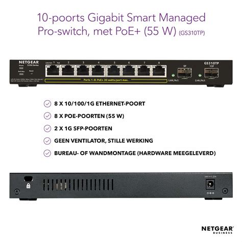 GetUSCart NETGEAR Port Gigabit Ethernet Smart Managed Pro PoE Switch GS TP With X