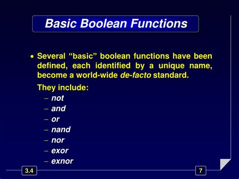 PPT Basic Boolean Functions PowerPoint Presentation Free Download ID