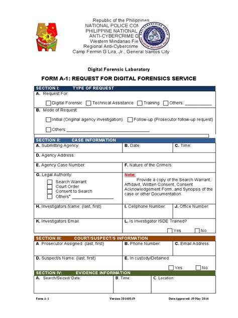 Digital Forensics Service Request Form Pdf Digital Forensics