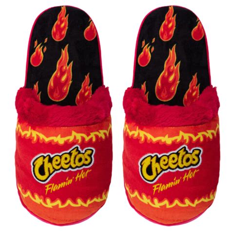 Flamin Hot Cheetos Fuzzy Slide Slippers Canada Retrofestive Ca