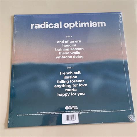 Pre Order Dua Lipa Dua Lipa Radical Optimism Limited Edition Recycled