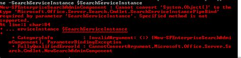 My Sharepoint Experience Search Service Application Cannot Convert