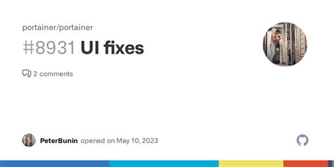 Ui Fixes · Issue 8931 · Portainerportainer · Github