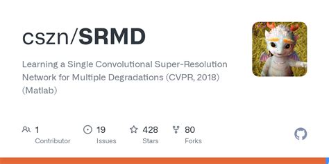 Github Csznsrmd Learning A Single Convolutional Super Resolution Network For Multiple