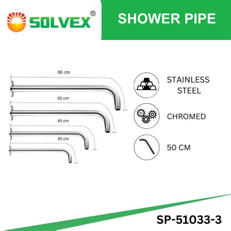 Solvex Shower Pipe Tiang Wall Shower Pipa Dinding Tembok Lazada Indonesia