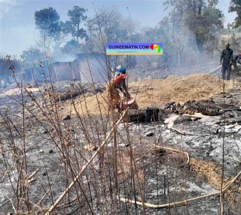 12 cases 8 greniers et leurs contenus incendiés à Kakama Siguiri