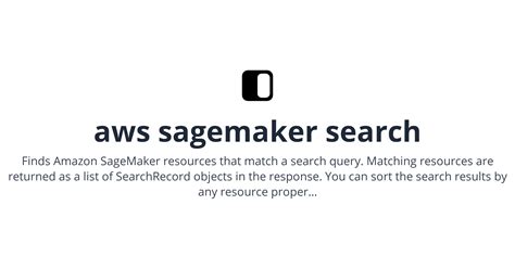 Aws Sagemaker Search Fig