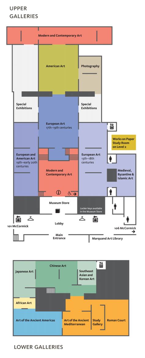 Museum Floor Plans And Gallery Map Princeton University Art Museum