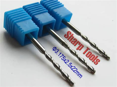 3d Cnc End Mill Bits 31752522mm 2 Flutes Solid Carbide Spiral Ball