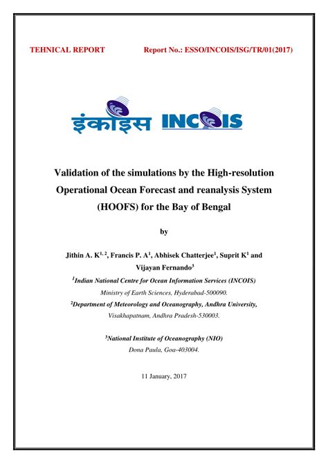 Pdf Validation Of The Simulations By The High Resolution Operational