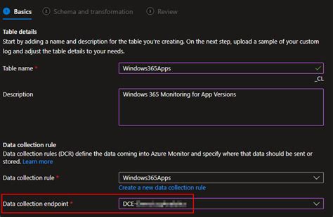 Powershell Dcr Log Analytics For Windows 365 Monitoring Part 22 Sample Data Tables Dcrs