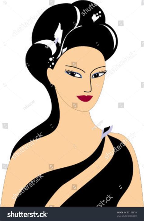 Lady Black Stock Vector Royalty Free 82153870 Shutterstock