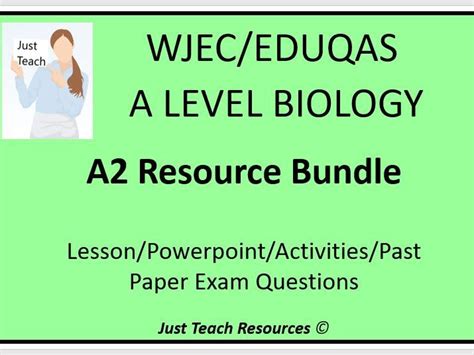 Wjec Eduqas A2 Level Biology Resources Teaching Resources