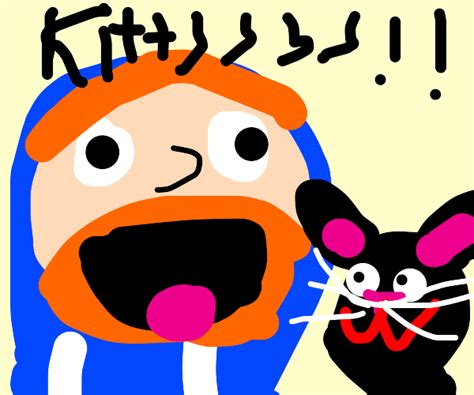 Caseoh Holding Kitty Drawception