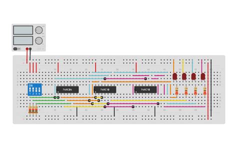 Circuit Design 2 To 4 Decoder With Enable Tinkercad