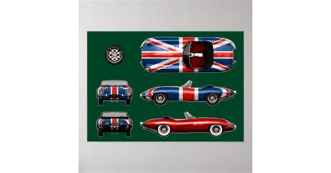 Jaguar E Type Poster Zazzle