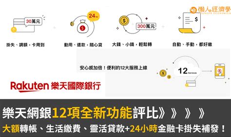 直球對決line Bank！樂天網銀12項全新功能評比：大額轉帳、24小時金融卡掛失補發！ 懶人經濟學