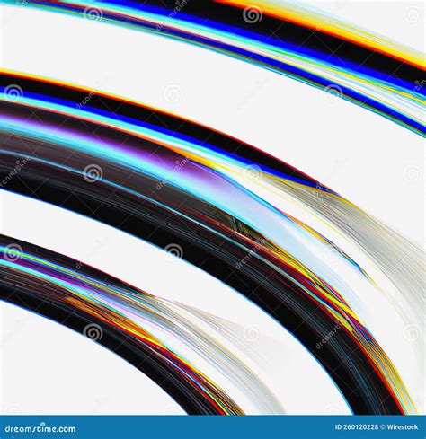 3d Abstract Art Illustration With Reflections Dispersion Effect