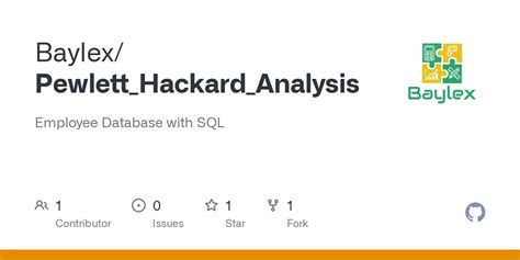 Github Baylexpewletthackardanalysis Employee Database With Sql