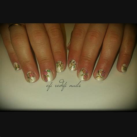 Gelpolish Handmade Nailart Foil Roses Gel Polish Nail Art