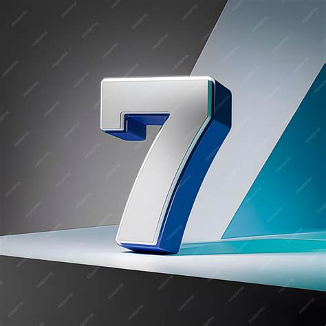 Number 7 Design Premium Ai Generated Psd