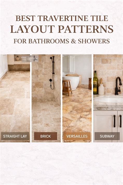 Best Travertine Tile Layout Patterns For Bathrooms And Showers Buyers