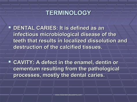 Classification Of Cavities And Tooth Nomenclature Dental Implant