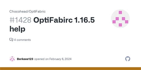 Optifabirc 1165 Help · Issue 1428 · Chocoheadoptifabric · Github