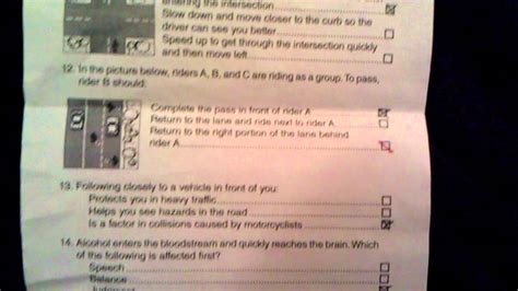 California Motorcycle Permit Test Answers
