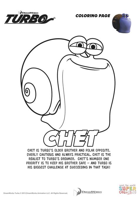 Dreamworks Turbo Coloring Pages 2025