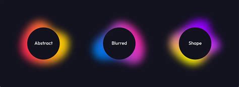Abstract Blurred Shapes Blurred Liquid Shapes In Gradient Vibrant