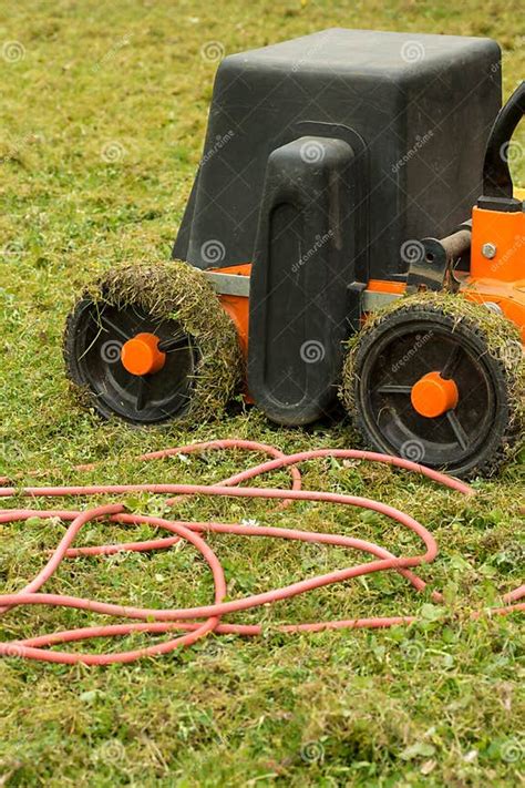 Lawn Thatcher Stock Image Image Of Garden Farming Machine 53735225