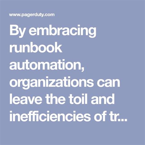 Enhance Incident Response With Runbook Automation